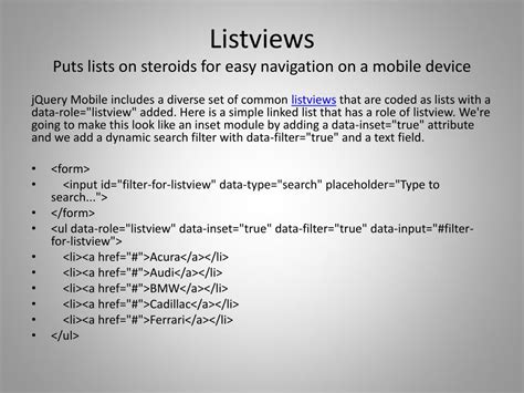 Ppt Jquery Mobile Overview Powerpoint Presentation Free Download