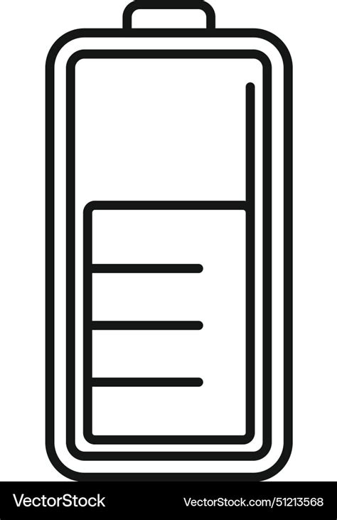 Electric Charge Battery Icon Outline Cell Vector Image