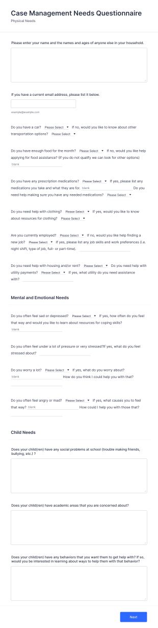 Case Management Needs Ai Agent Template Jotform