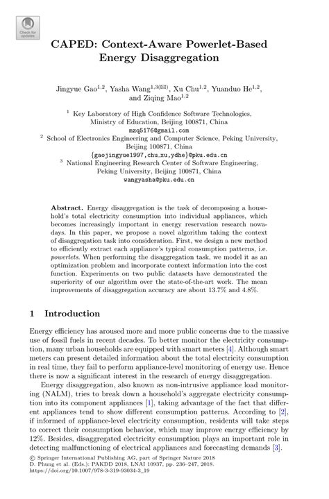 Pdf Caped Context Aware Powerlet Based Energy Disaggregation