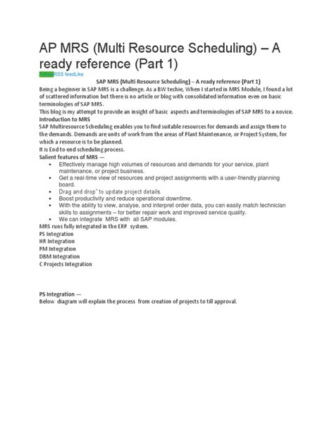 Sap Mrs Pdf Resource Information Technology Management
