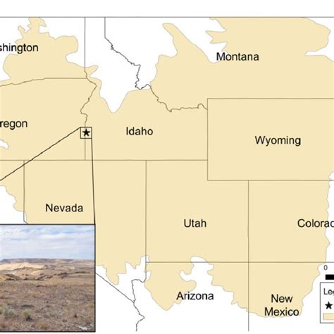 Map Highlighting The Sagebrush Ecosystems And The Site Of Collection Of Download Scientific