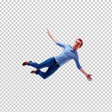 Premium Psd Happy Woman Jumping In Midair