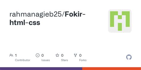 Github Rahmanagieb25fokir Html Css