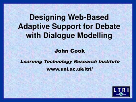 Ppt Designing Web Based Adaptive Support For Debate With Dialogue