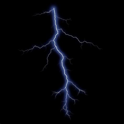 Premium Ai Image Realistic Electrical Lightning Strike Visual Effect On Black Background