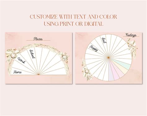 Pendulum Charts Digital And Printable Blush Love Floral Themed