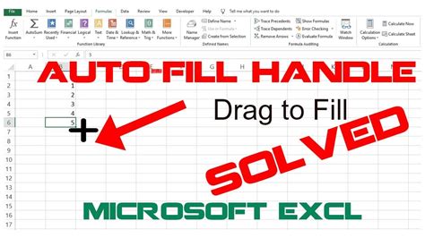 How To Solve Drag To Fill Not Working Or Enable Fill Handle And Cell Drag And Drop In Excel