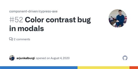 Color Contrast Bug In Modals · Issue 52 · Component Drivencypress Axe