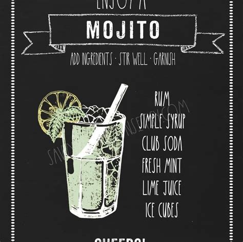 Printable Mojito Recipe Printable Word Searches