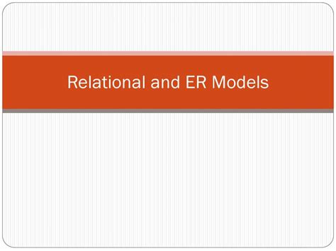 ER Relational Model PowerPoint Slides LearnPick India