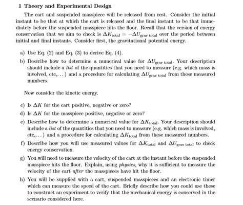 Solved Laboratory Conservation Of Energy Activity The Chegg