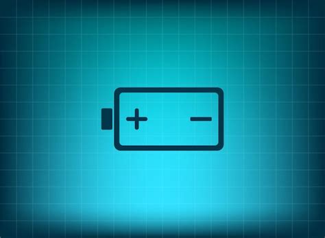 배터리 충전 수준 기호 파란색 배경에 터 일러스트레이션 프리미엄 벡터