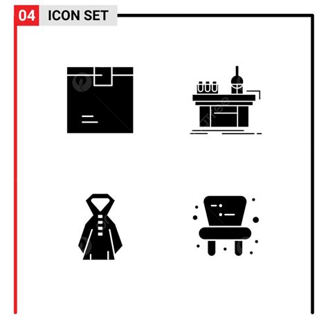 Ui Set Vector Art Png Set Of 4 Modern Ui Icons Symbols Signs For Box Box Set Editable Png