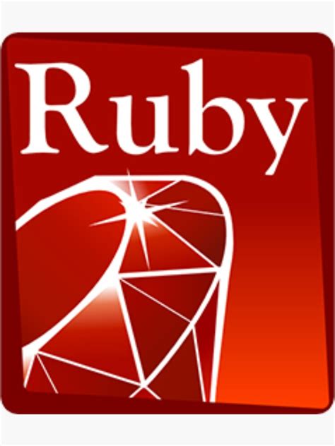 Ruby Coding Language Logo Sticker For Sale By Bluepencilart Redbubble
