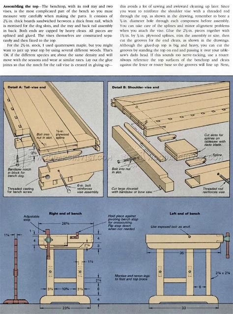 Classic Workbench Plans • Woodarchivist