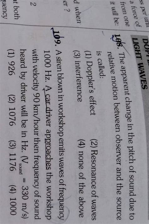 Relative Motion Between Observer And The Source Is Called Filo