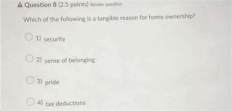 solved question 8 2 5 ﻿points ﻿retake questionwhich of