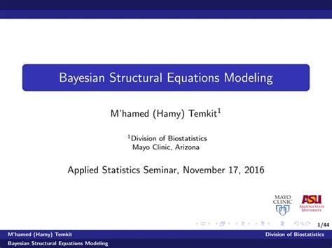Bayesian Structural Equations Modeling Sem Ppt