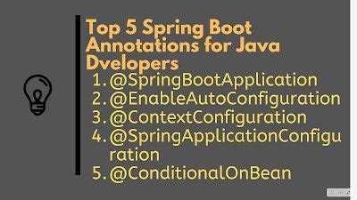 Top Spring Boot Annotations With Examples For Java Developers Java Java Tutorial Spring