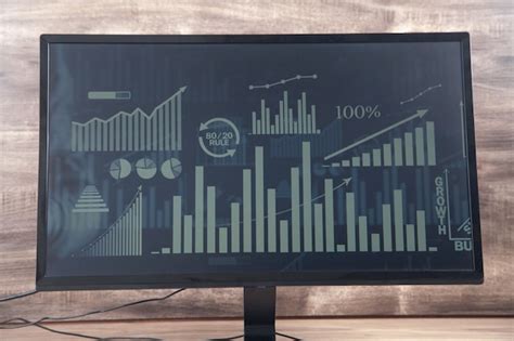 Premium Photo Graphs And Charts On Computer Screen Analysis Business