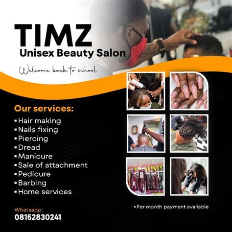 Unisex Salon Flyer Unisex Salon Welcome Back To School Flyer