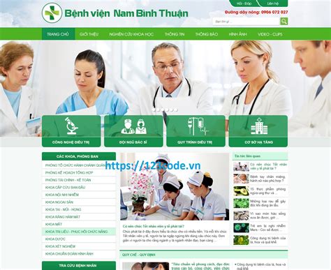 Tải Code Website Quản Lý Bênh Viện Mvc Giao Diện đẹp