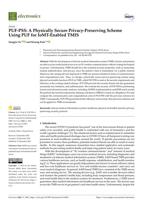 pdf puf pss a physically secure privacy preserving scheme using puf