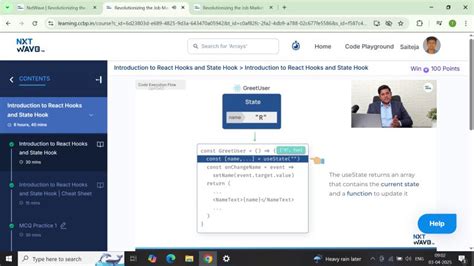 100daysofcoding react reacthooks codingjourney nxtwave
