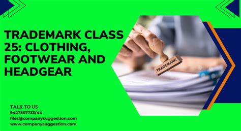 Trademark Class 25 Clothing Footwear And Headgear