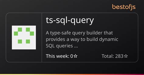 Best Of Js • Ts Sql Query