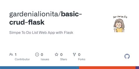 github gardenialionita basic crud flask simpe to do list web app
