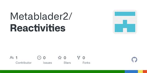 Github Metablader Reactivities