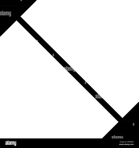 Diagonal Arrow Icon Resize Cursor In Black Line Style Stock Vector