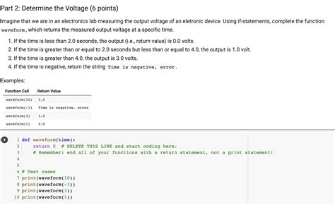 Solved Part Determine The Voltage Points Imagine Chegg Com