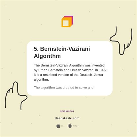 5 bernstein vazirani algorithm deepstash