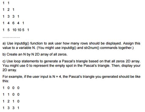 Solved In Mathematics Pascals Triangle Is A Triangular
