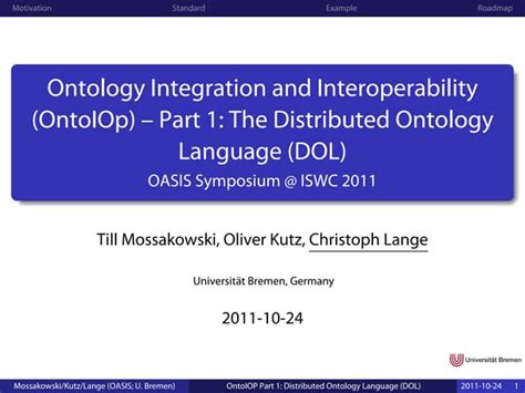 Ontology Integration And Interoperability Ontoiop Part 1 The Distributed Ontology Language