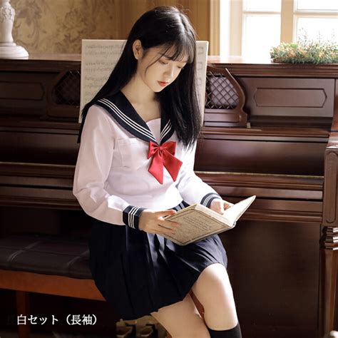 【楽天市場】セーラー服 学生服 衣装 仮装 制服 コスチューム ネイビー 学生服 上下セット セーラー服 長袖 半袖 女子制服 Jk制服
