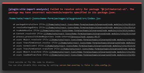 Playground Fails To Launch From Repo Root Issue Rjsf Team React Jsonschema Form GitHub