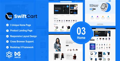 SwiftCart Multipurpose Ecommerce React Nextjs Template By SolverWp