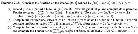 Solved Exercise Consider The Function On The Interval Chegg