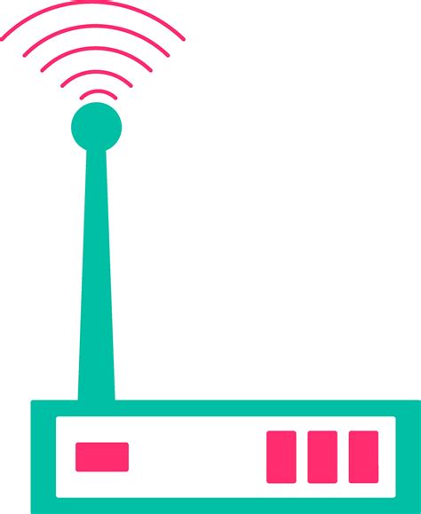 Green And Pink Wifi Router In Flat Style Vector Art At Vecteezy