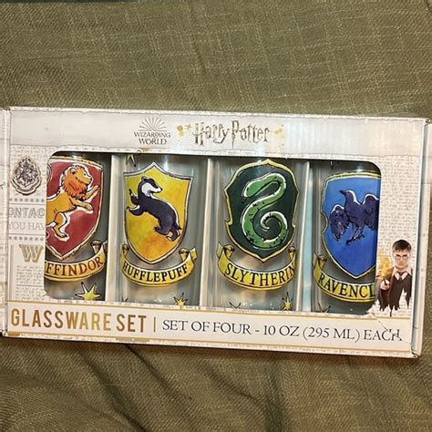 Warner Bros Kitchen Harry Potter Glassware Set Of 4 Nib New Poshmark