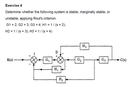 Solved Exercise Determine Whether The Following System Is Chegg