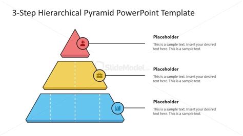 3 Step Hierarchical Pyramid Presentation Template Slidemodel