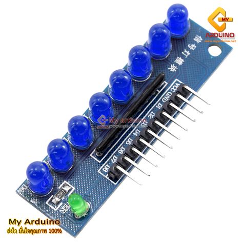 บอร์ดทดลอง Led Module 8ดวง 5mm สีน้ำเงิน ขาย Arduino อุปกรณ์ Arduino