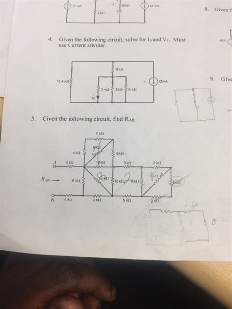 Solved Given The Following Circuit Solve For I O And V Chegg
