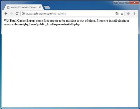 W Total Cache Error Some Files Appear To Be Missing Or Out Of Place Digiconceptng