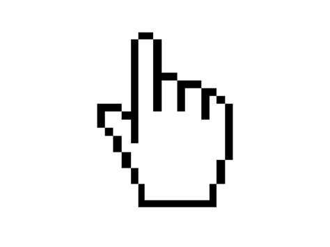 Windows Hand Pointer Icon Classical Pixel Cursors Photoshop Toolbar